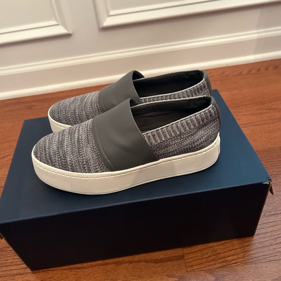 Vince | Shoes | Vince Ward Leather Knit Slip On Platform Sneaker Marled ...